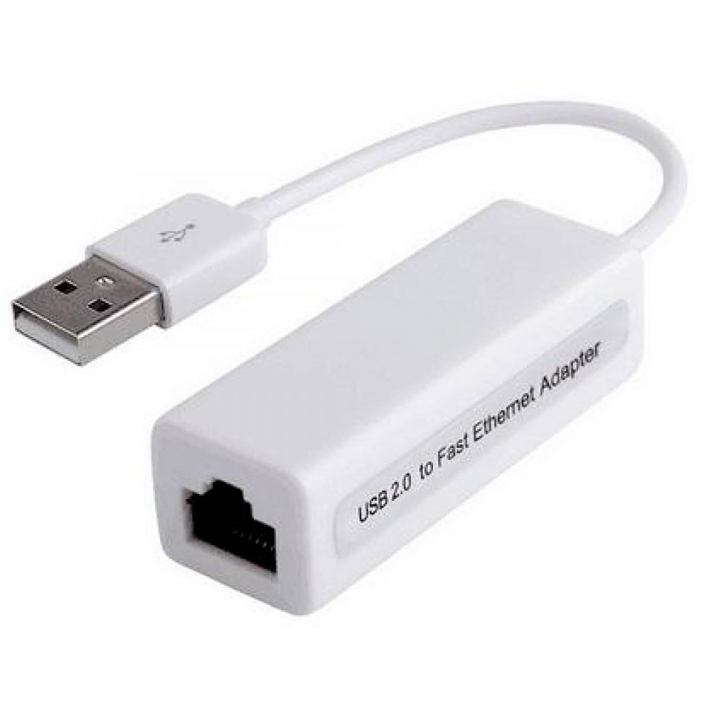 ADAPTADOR USB2.0 A LAN RJ45 ETHERNET 10-100MBPS BLANCO