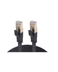 CABLE DE RED NITRON 3 METROS CAT8 FLAT NEGRO