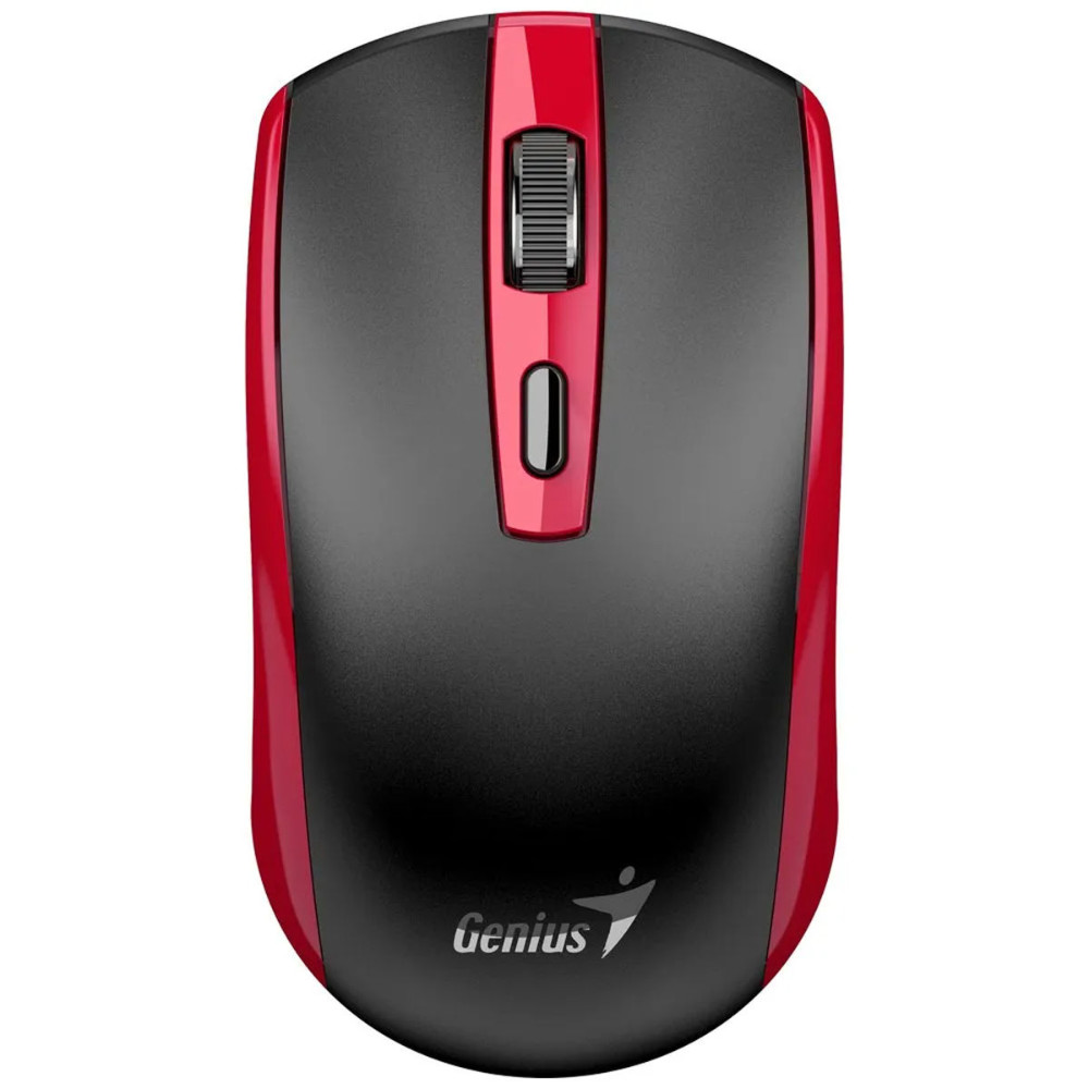 MOUSE INALAMBRICO RECARGABLE ROJO GENIUS ECO-8150 WIRELESS 4BOTONES 1200DPU